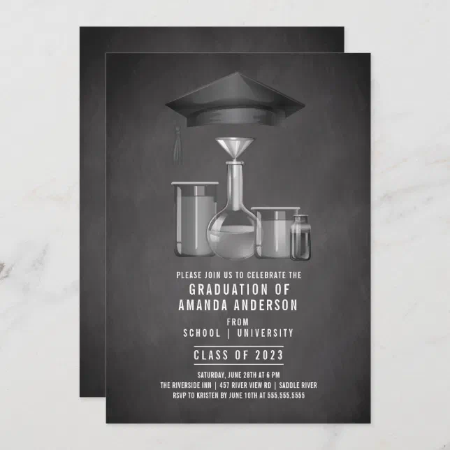 Science Degree Graduation Party Invitation | Zazzle