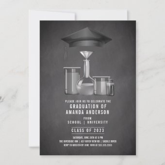 Science Degree Graduation Party Invitation | Zazzle