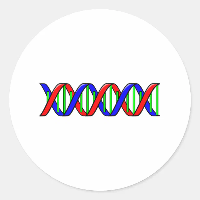 Science DNA Strand Classic Round Sticker | Zazzle