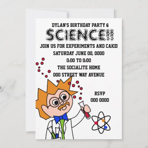 Science Experiment Invitation | Zazzle