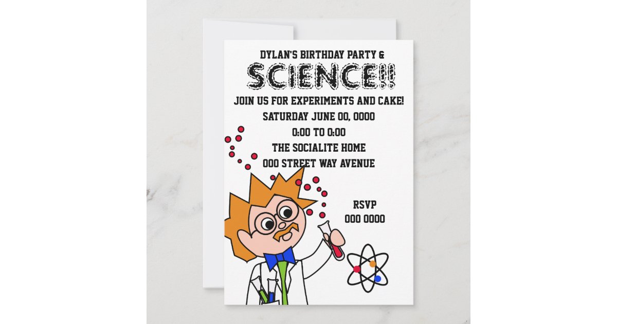 Science Experiment Invitation | Zazzle