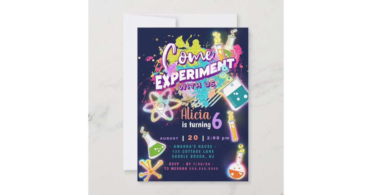 Science Experiment Invitation | Zazzle