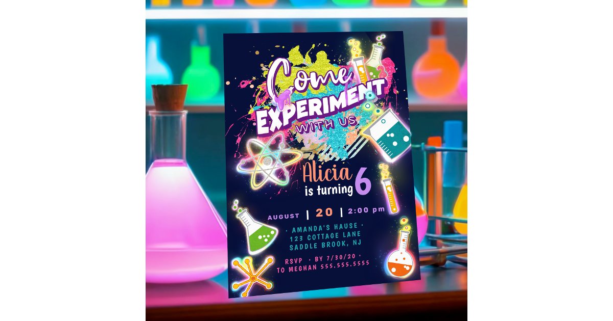 Science Experiment Invitation | Zazzle