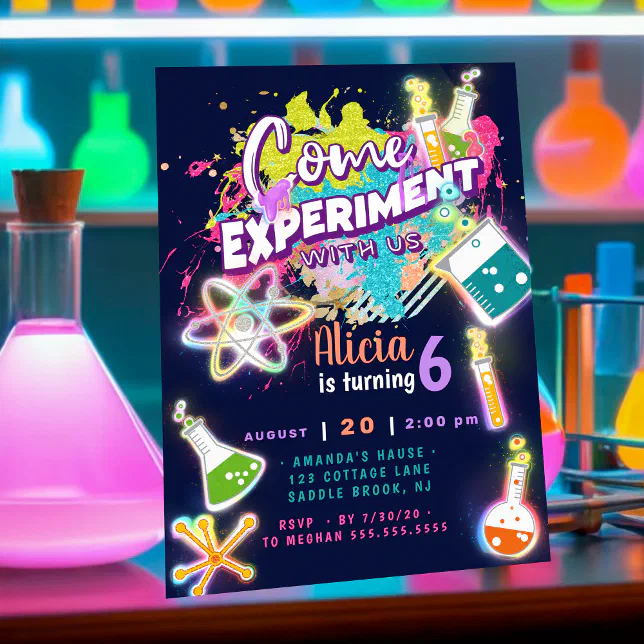 Science Experiment Invitation | Zazzle