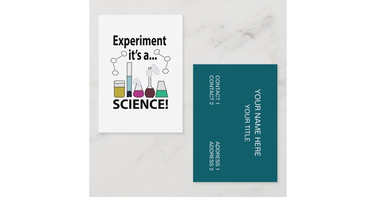 Science Experiment It's a Science Business Card | Zazzle