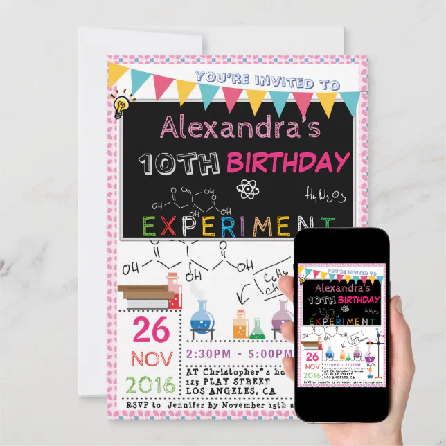 SCIENCE EXPERIMENT LABORATORY PARTY INVITATION | | Zazzle