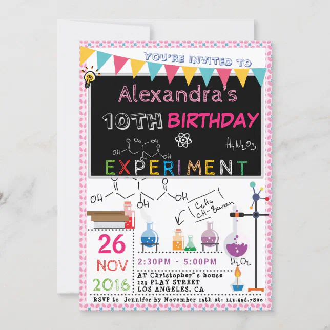 SCIENCE EXPERIMENT LABORATORY PARTY INVITATION | | Zazzle