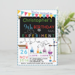 SCIENCE EXPERIMENT LABORATORY PARTY INVITATION | Zazzle