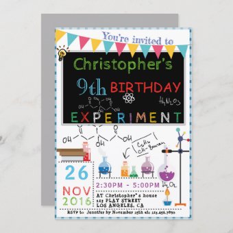 SCIENCE EXPERIMENT LABORATORY PARTY INVITATION | Zazzle