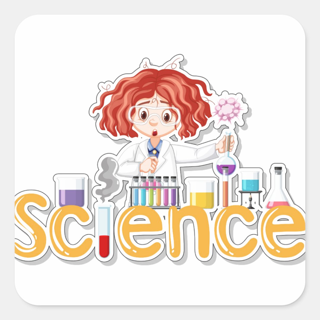 Science Experiment Square Sticker | Zazzle