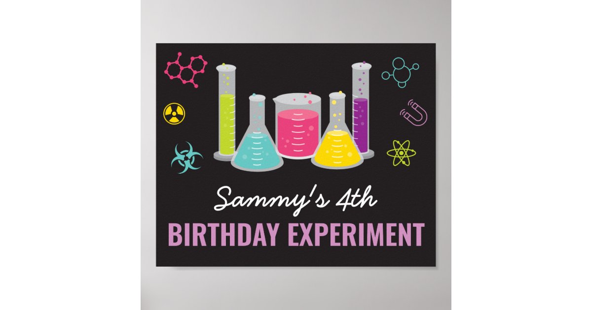 Science Experiment Welcome Sign in Pink | Zazzle