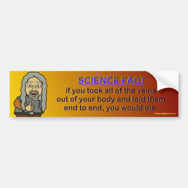 science fact bumper sticker | Zazzle