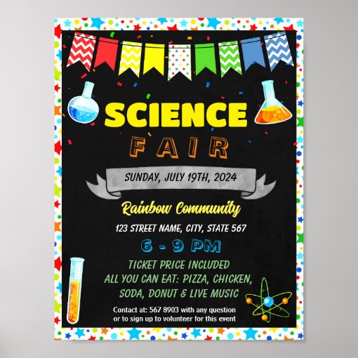 Science Fair event template Poster | Zazzle