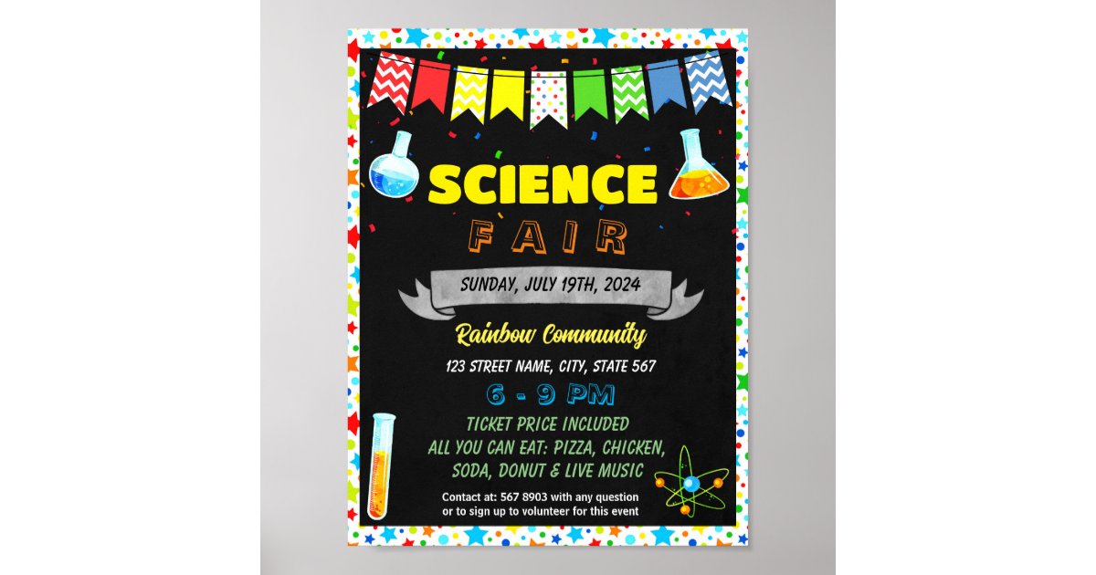 Science Fair event template Poster | Zazzle