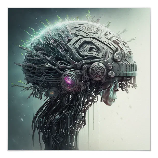 Science Fiction Brain Poster | Zazzle