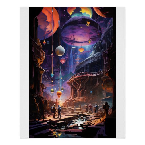 Science Fiction Scene Poster | Zazzle