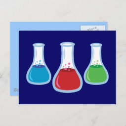 Science Flasks Postcard | Zazzle