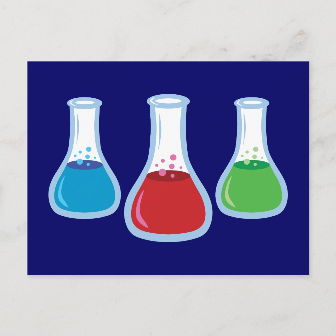Science Flasks Postcard | Zazzle