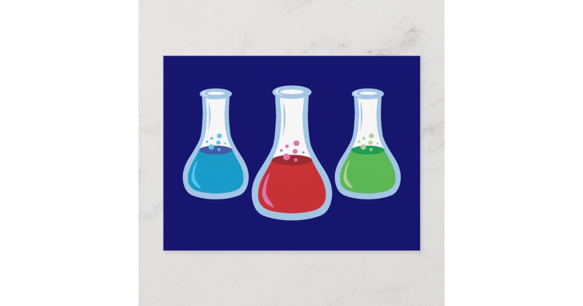 Science Flasks Postcard | Zazzle
