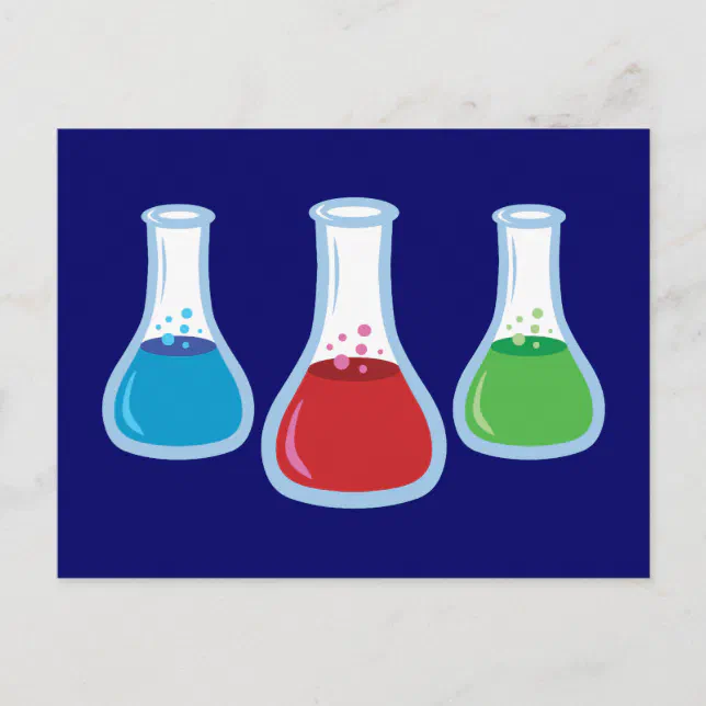 Science Flasks Postcard | Zazzle