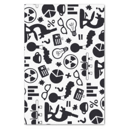 Science for Scientist Pattern (Black and White) Tissue Paper | Zazzle