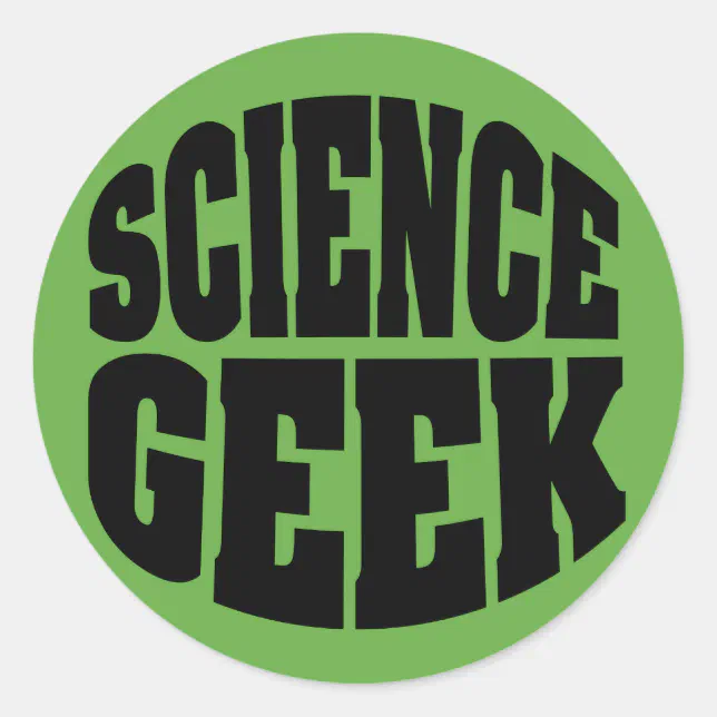 Science Geek Classic Round Sticker | Zazzle