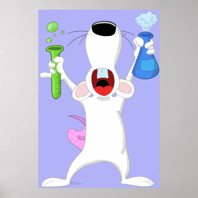 Science Geek Lab Rat Poster Print | Zazzle