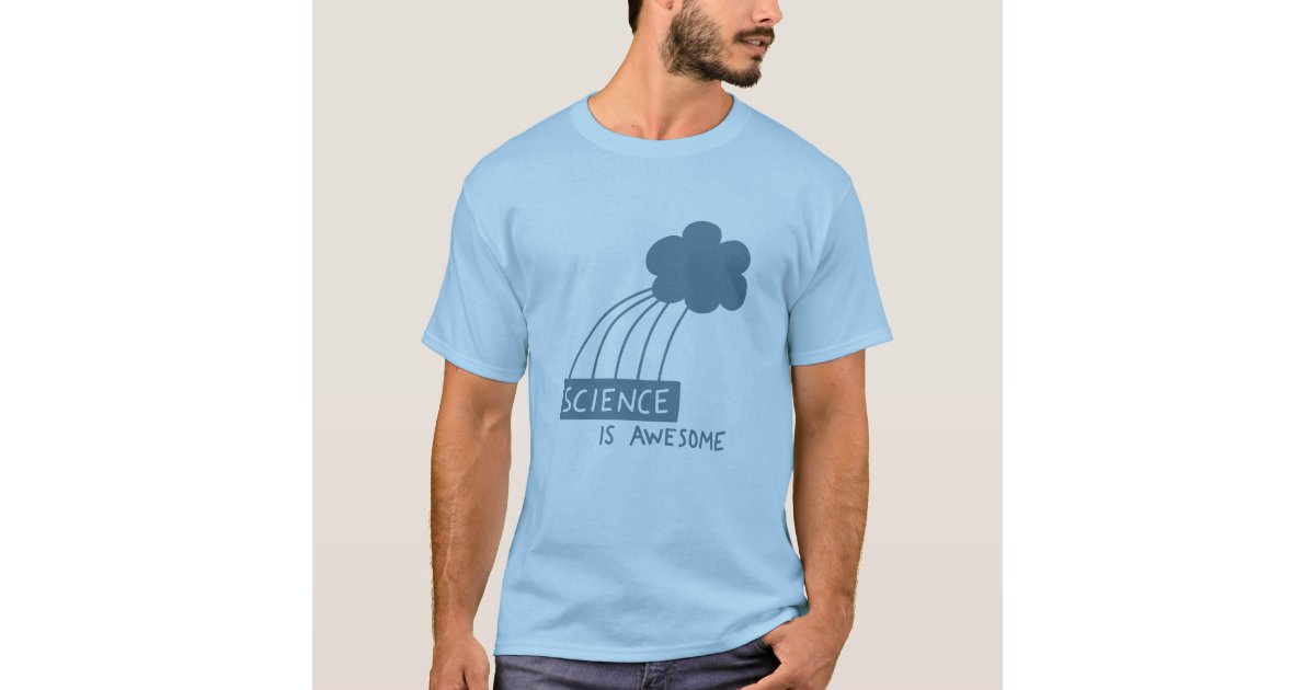 Science Is Awesome (steel blue) T-Shirt | Zazzle