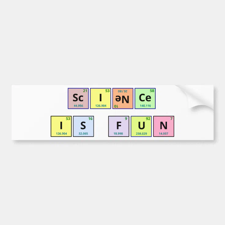 Science is Fun bumper sticker | Zazzle