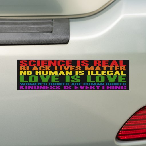 Science is Real Black Lives Matter Bumper Sticker | Zazzle