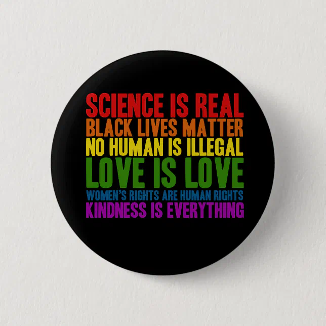 Science is Real Black Lives Matter Button | Zazzle