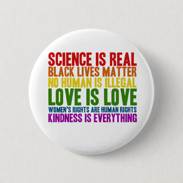 Science is Real Black Lives Matter Button | Zazzle