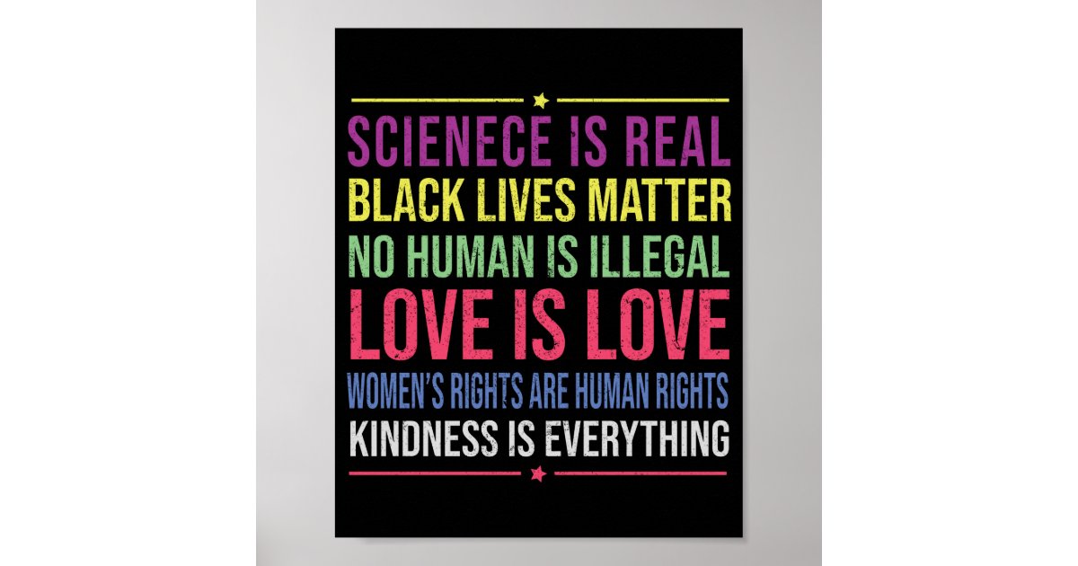 Science Is Real Black Lives Matter Poster | Zazzle