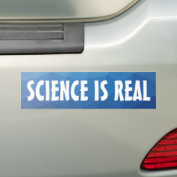 Science is real blue Geometric Bumper Sticker | Zazzle
