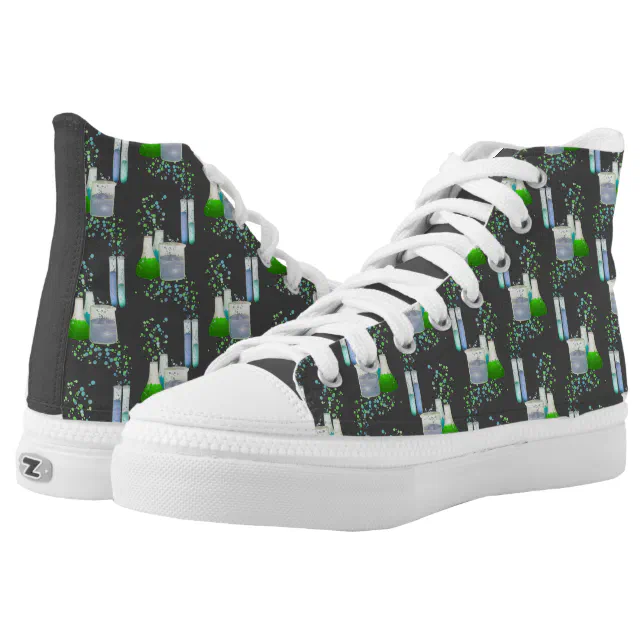 Science Lab Beakers and Test Tubes High-Top Sneakers | Zazzle