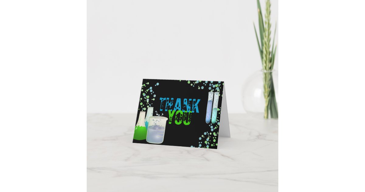 Science Lab Birthday Thank You | Zazzle