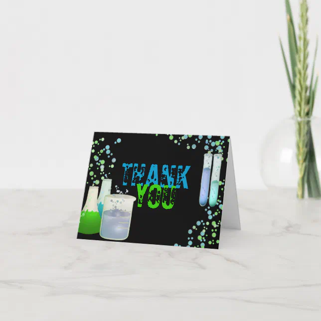 Science Lab Birthday Thank You | Zazzle