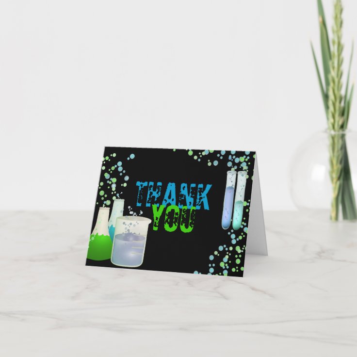 Science Lab Birthday Thank You | Zazzle