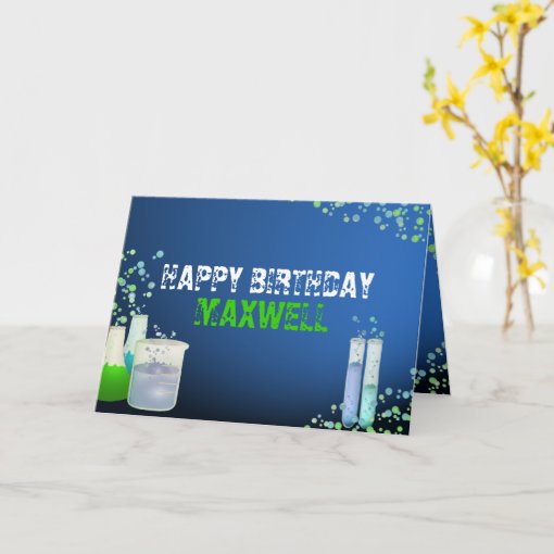 Science Laboratory Birthday Card | Zazzle