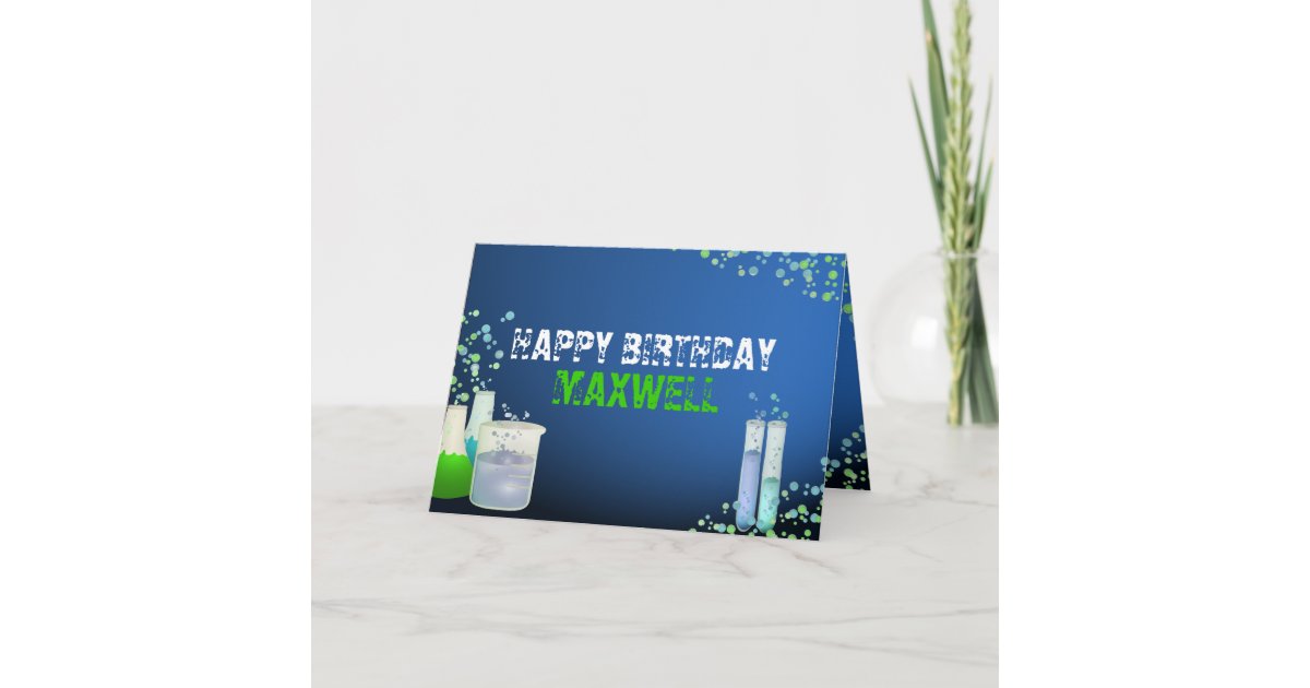 Science Laboratory Birthday Card | Zazzle