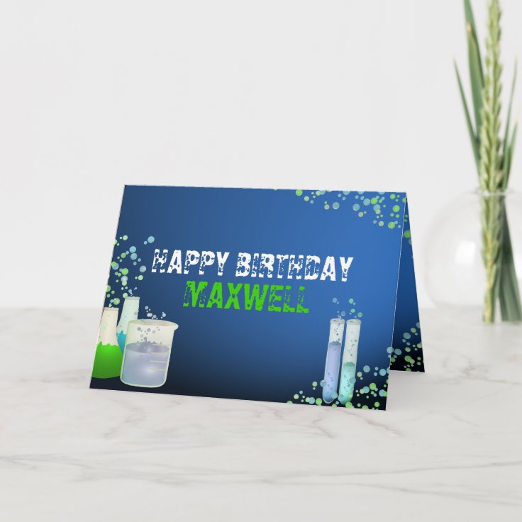 Science Laboratory Birthday Card | Zazzle