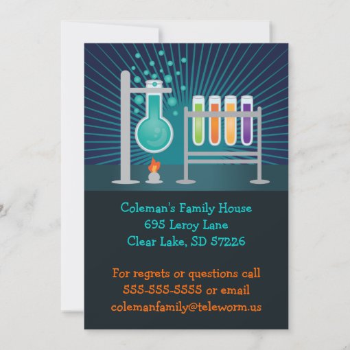 Science Laboratory Birthday Invitation | Zazzle