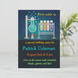 Science Laboratory Birthday Invitation | Zazzle