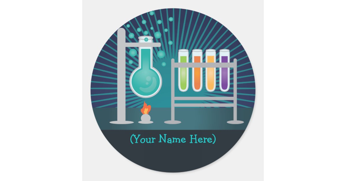 Science Laboratory Birthday Stickers | Zazzle