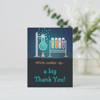 Science Laboratory Birthday Thank You Card | Zazzle