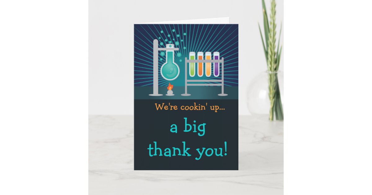 Science Laboratory Birthday Thank You Postcard | Zazzle.com
