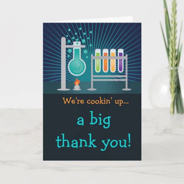 Science Laboratory Birthday Thank You Postcard | Zazzle