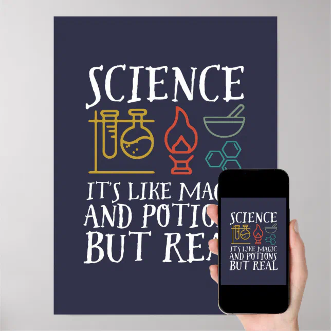 Science Like Magic and Potion Geek Nerd Scientist Poster | Zazzle