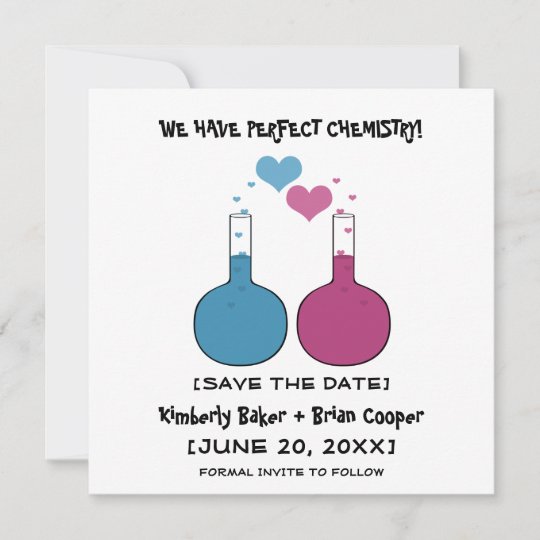 Science of Love Save the Date Invite | Zazzle.com