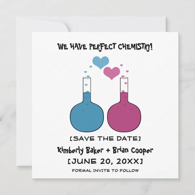 Science of Love Save the Date Invite | Zazzle